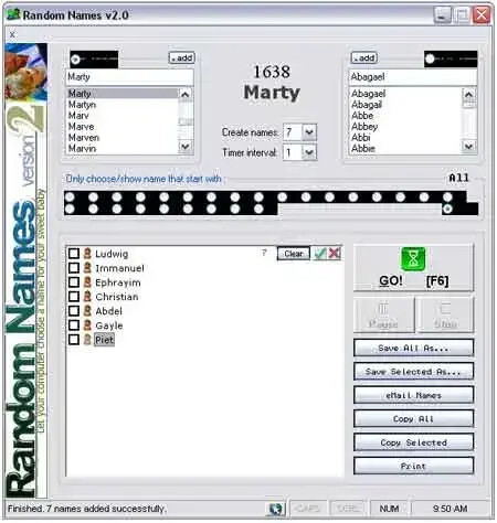 RandomNames - Random Baby Name Tool USB Apps